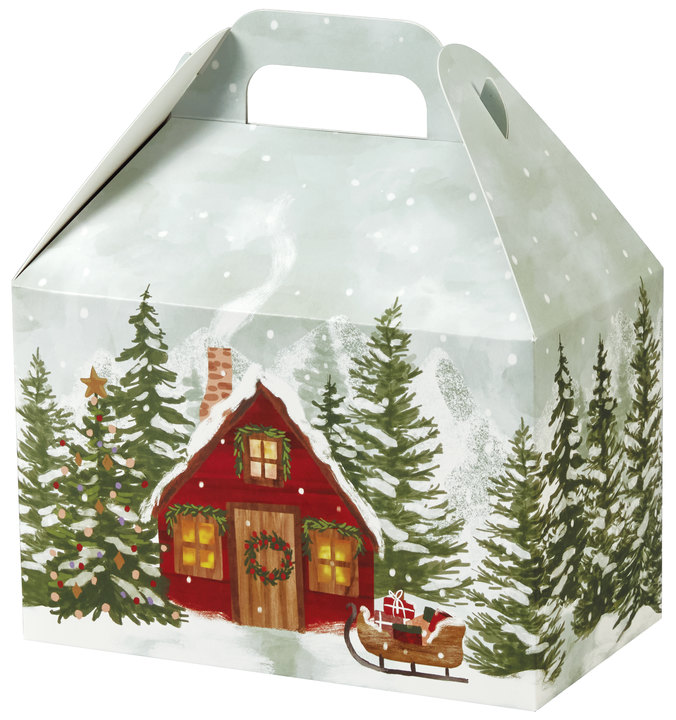 BoxCo Industries - Decorative Gift Boxes - Christmas Cottage Gable Box